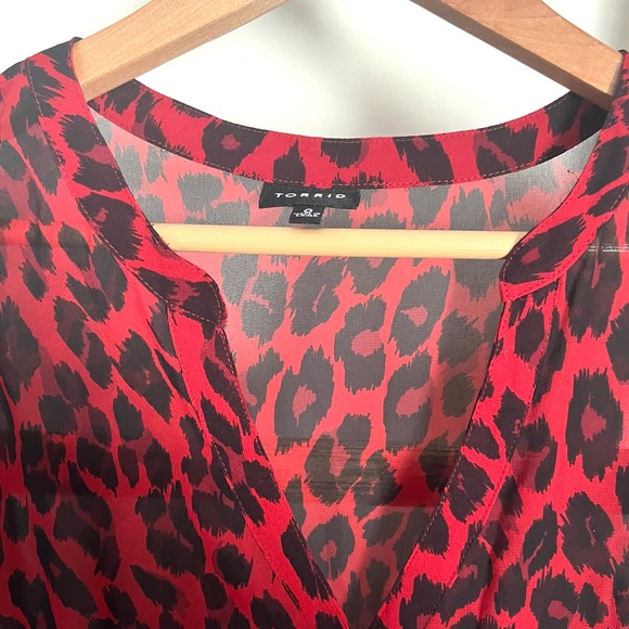 torrid | Tops | Torrid Leopard Print Sheer Top | Poshmark